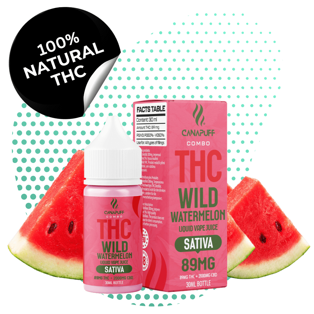 THC Liquid 89mg – Wild Watermelon, saftiger Geschmack & starke Wirkung